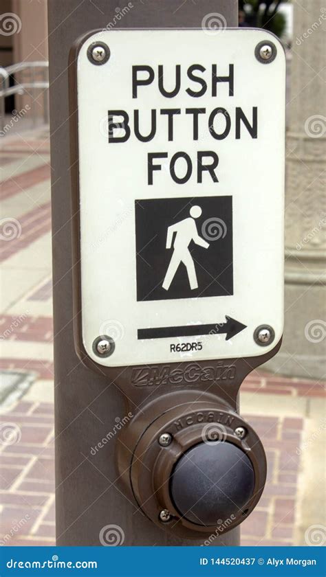 Push Button Walk Signal Stock Image Image Of Cross 144520437