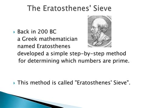 ERATOSTHENES SIEVE PPTX Science