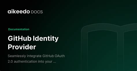 Github Identity Provider Aikeedo Docs
