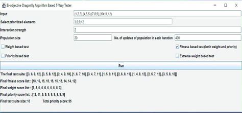 Achieved Test Suite In The Bda Based T Way Testing Tool Download Scientific Diagram