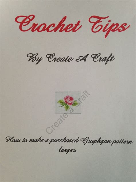 how to make a graphgan pattern larger crochet tips pdf instant etsy