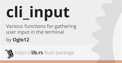 Cliinput — Rust Library Librs