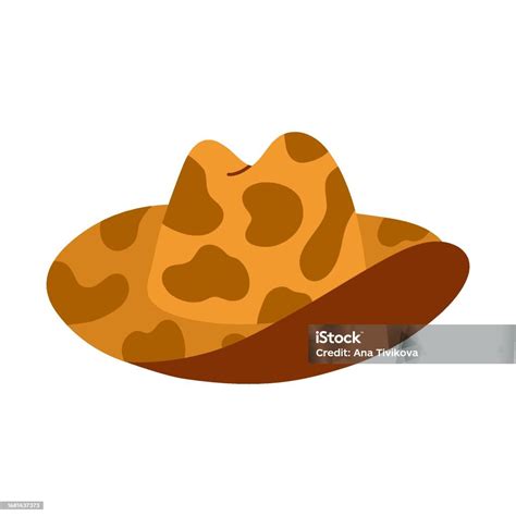 귀여운 손으로 그린 카우보이 모자 카우보이와 카우걸 서부 테마의 소 무늬가 있는 보안관 모자 말 목장 와일드 웨스트 스타일에 대한 인쇄가 있는 간단한 다채로운 낙서