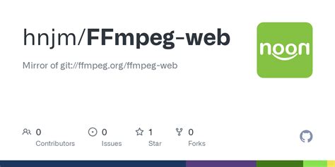 github hnjm ffmpeg web mirror of git ffmpeg web