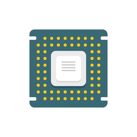 Processor Icon Flat Vector Cpu Chip Vector Art At Vecteezy