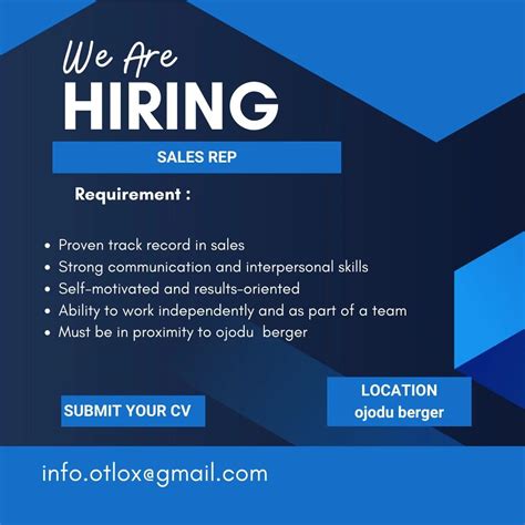 Paul Makinde On Linkedin I You Are Qualified Kindly Send Your Cv To The Email