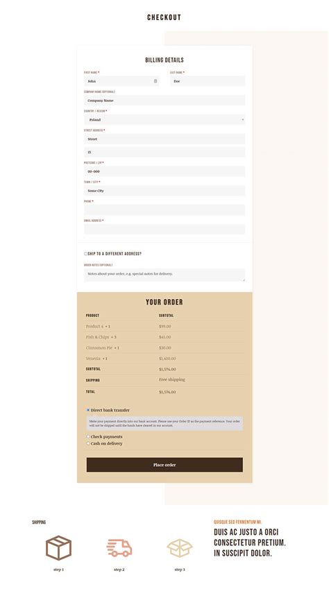 Coffee Checkout Divi Shop Builder Plugin For Woocommerce