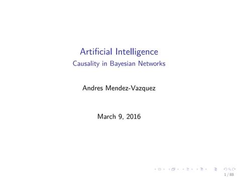 Artificial Intelligence 062 More On Causality Bayesian Networks Ppt