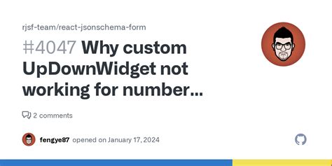 Why Custom Updownwidget Not Working For Number Field · Issue 4047
