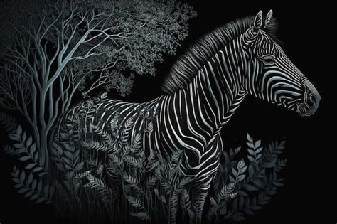 Premium Ai Image In A Zebra Pattern