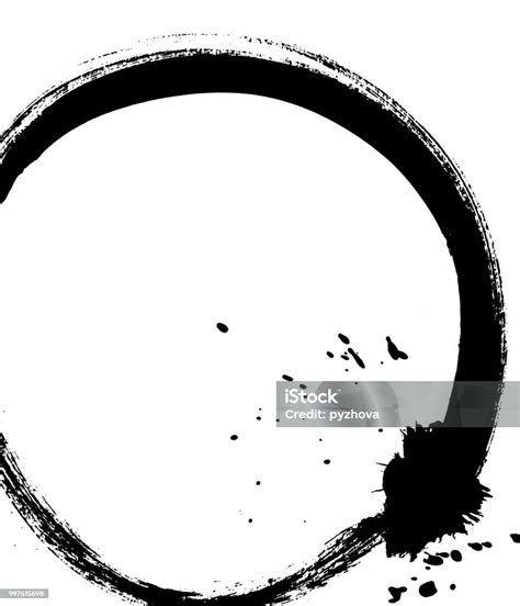 원의 형태로 브러쉬 선입니다 도면 잉크 스케치 수 제 기술에서 만든입니다 0명에 대한 스톡 벡터 아트 및 기타 이미지 0명 가리키기 검은색 Istock