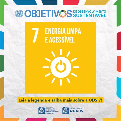 17 Objetivos Do Desenvolvimento SustentÁvel Ods Prefeitura Municipal De Quatis