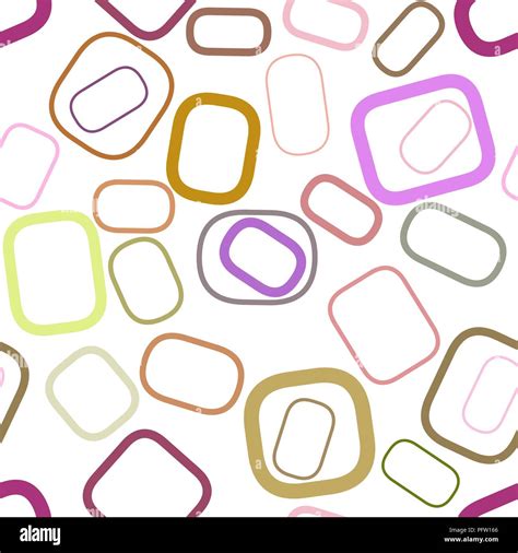 Seamless Abstract Geometric Background With Shape Of Rounded Rectangle