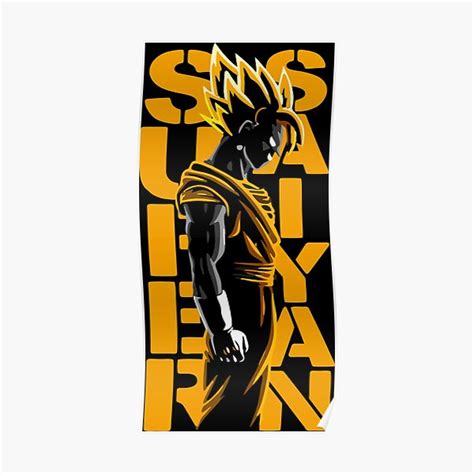 Dbz Goku Super Saiyan Poster By Wanc Designs Redbubble