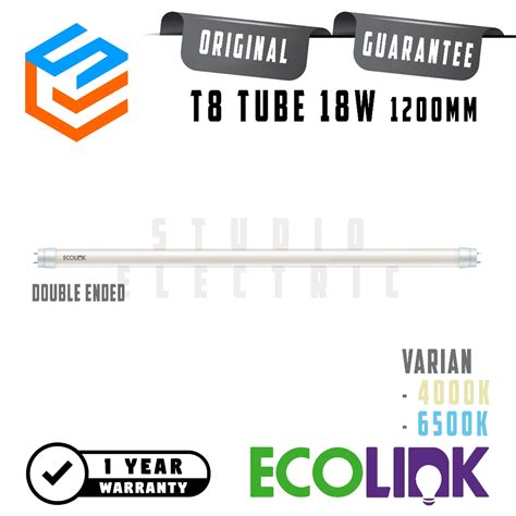 Jual Lampu Tl Led Tube De Ecolink T8 18 Watt 1200mm 18w 18watt Double Ended Shopee Indonesia Jual Lampu Tl Led Tube De Ecolink T8 18 Watt 1200mm 18w 18watt Double Ended Shopee Indonesia