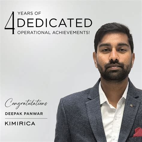 Kimirica On Linkedin Congratulations To Deepak Panwar Our Assistant