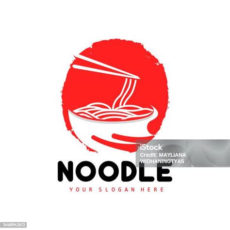 국수 로고라면 벡터 중국 음식 패스트 푸드 레스토랑 브랜드 디자인 제품 브랜드 카페 회사 로고 건강한 식생활에 대한 스톡 벡터