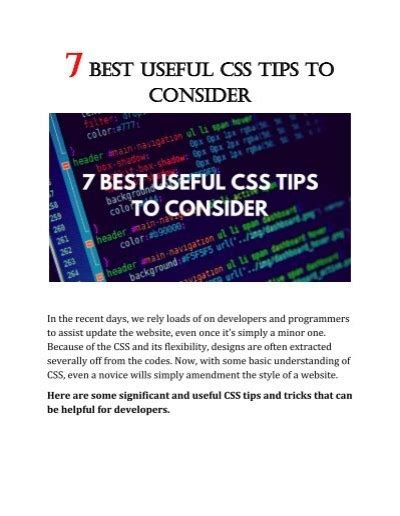 Best Useful CSS Tips To Consider