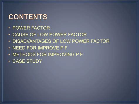 power factor improvement pptx home utilities personal finance