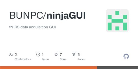 Github Bunpc Ninjagui Fnirs Data Acquisition Gui