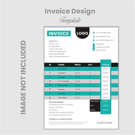 Premium Vector Invoice Design