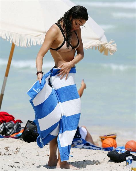 Michelle Rodriguez Shows Off Her Toned Body In Daring Nude Bikini While