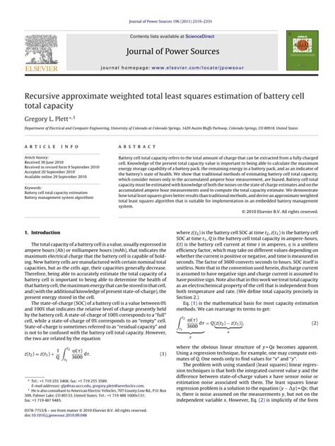 Pdf Recursive Approximate Weighted Total Least Squares Estimation Of
