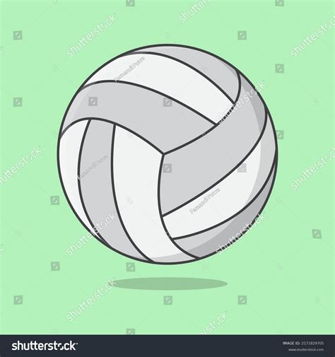 Volleyball Ball Cartoon Vector Illustration Volleyball Stock Vector