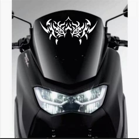 Jual Stiker Mata Macan Menakutkan Stiker Motor Windshield Putih Kab