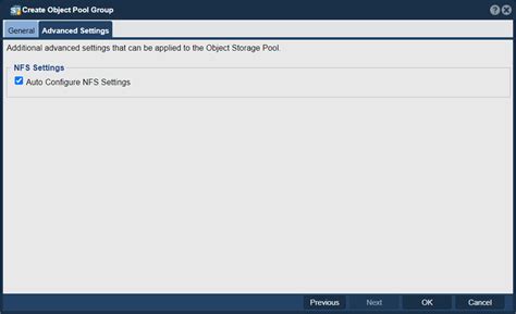 File Create Obj Pool Group Adv Set OSNEXUS Online Documentation Site