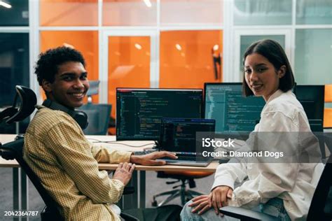 Young Programmers Working On A New Project For A Start Up Business