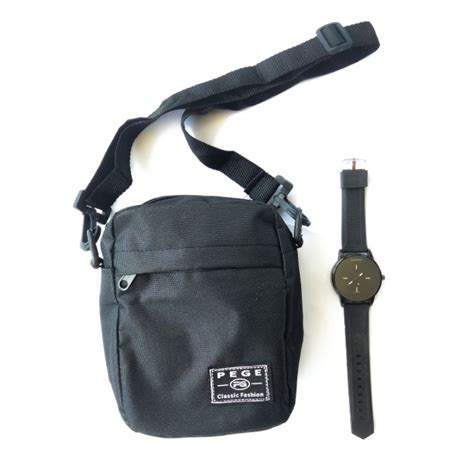 Jual Paket Hemat In Tas Salempang Pouch Bag Gratis Jam Tangan Keren Shopee Indonesia