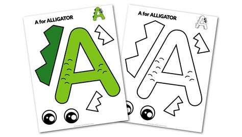 Free Printable Letter A Craft Template Simple Mom Project