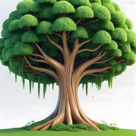 Premium Photo Tree Cartoon Illustration Cartoon Tree Design Cute Tree