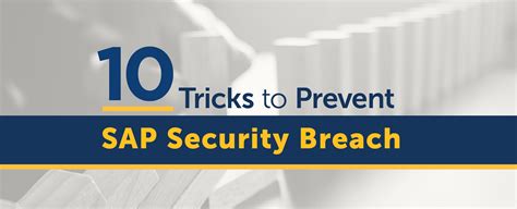 10 Tricks To Prevent SAP Security Breach APPSeCONNECT