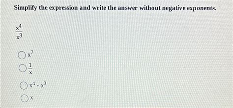 solved simplify the expression and write the answer without
