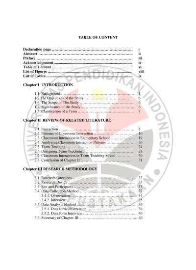Classroom Interaction Patterns In Team Teaching Model In An Efl