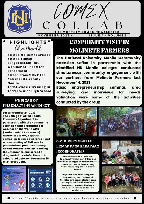 Comex Collab Newsletter Issue 4 Volume 3 National University