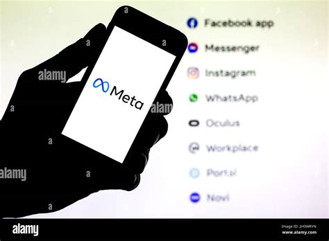 In This Photo Illustration A Meta Logo Seen Displayed On A Smartphone
