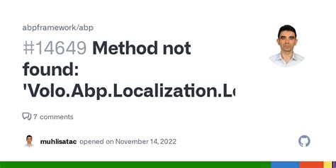 Method Not Found Voloabplocalizationlocalizationresource · Issue 14649 · Abpframeworkabp