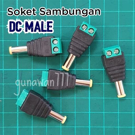 Dc Male Connection Socket Cctv Connector Socket Shopee Malaysia