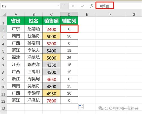 excel技巧：一键求和，颜色单元格也能搞定！ 知乎