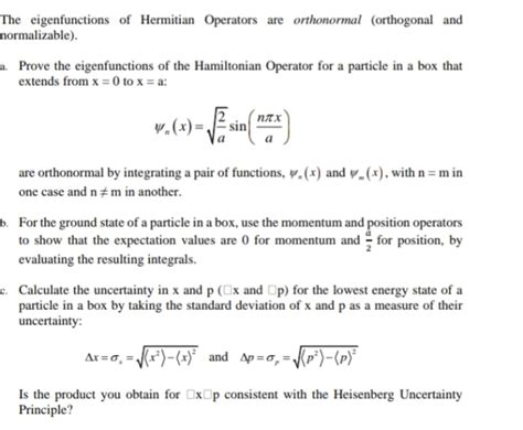 Answered The Eigenfunctions Of Hermitian Bartleby