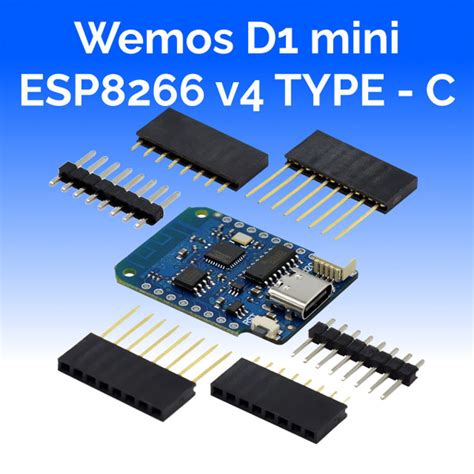 Контроллер Wemos D1 Mini Esp8266 V4 Type C купить на Ozon по низкой цене в Беларуси Минске