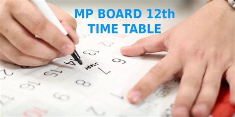 MP Board 12th Time Table 2024 Out Check MPBSE Class 12 Exam Dates