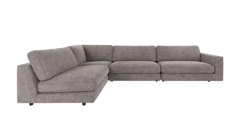 Duncan Corner Sofa 23 Seater Open End Left Greg 18 Grey 345x216x78