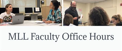Faculty Office Hours Modern Languages And Literatures University Of Miami