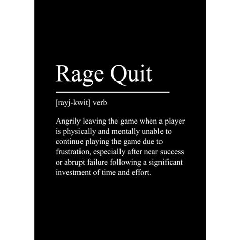 Plakat Rage Quit