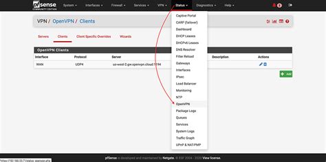 using openvpn cloud profile to configure pfsense openvpn cloud