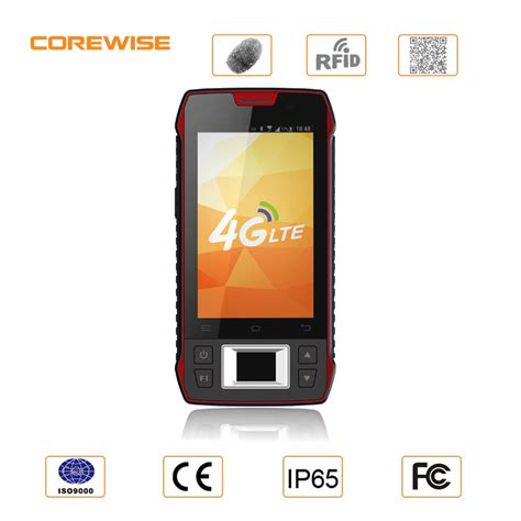 Touch Screen Handheld Pda 1d 2d Barcode Scanner With Android Os Optical Fingerprint Sensor And